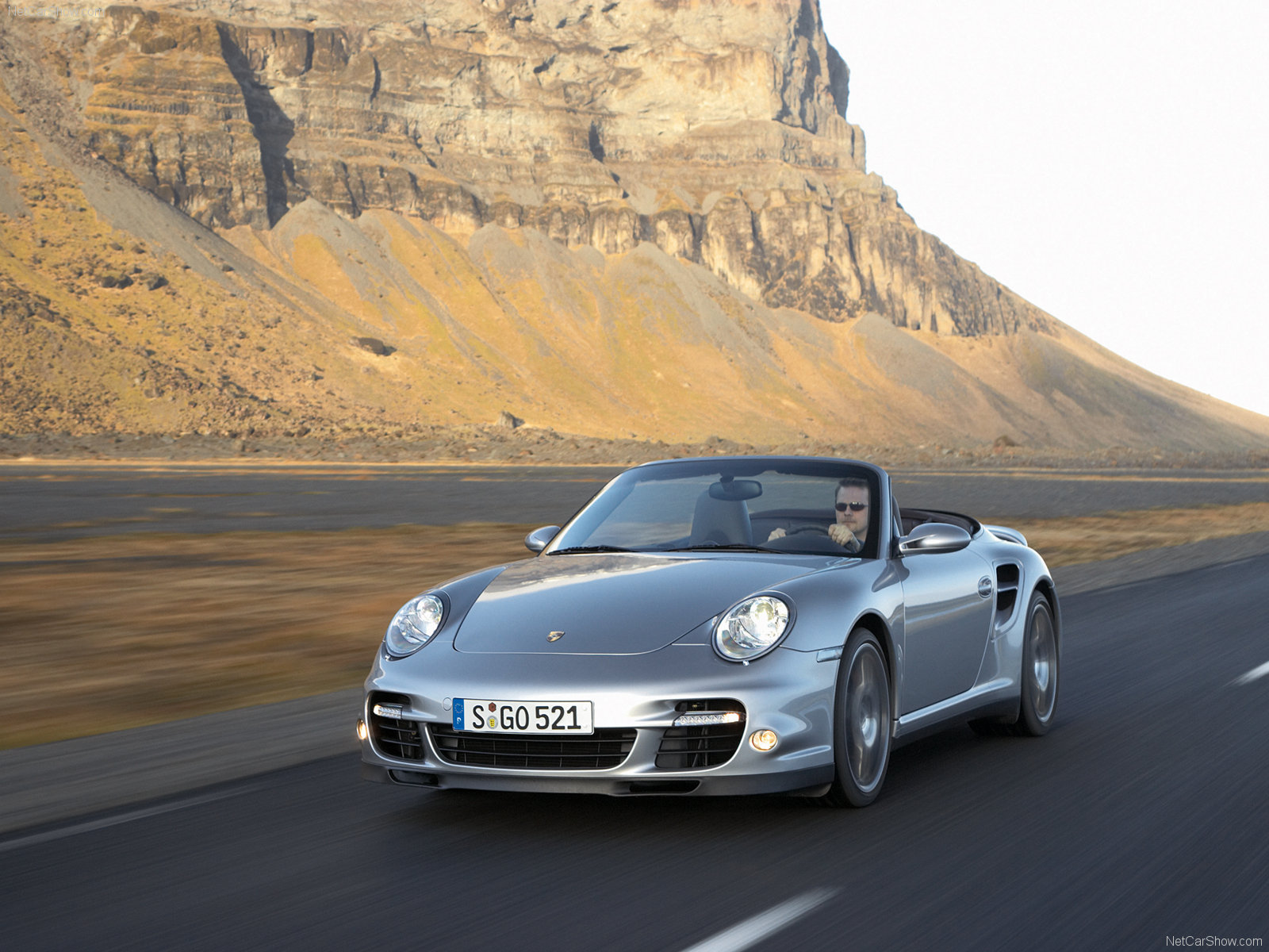 Silver Porsche Convertible